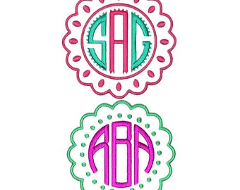 Floral Frame Embroidery Design - Etsy