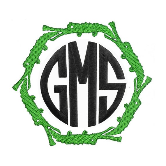 Alligator Monogram Embroidery Frame INSTANT DOWNLOAD | Etsy