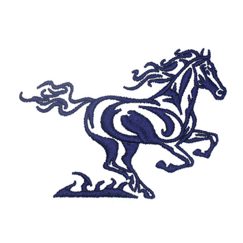Running Horse Embroidery Design Instant Download | Etsy
