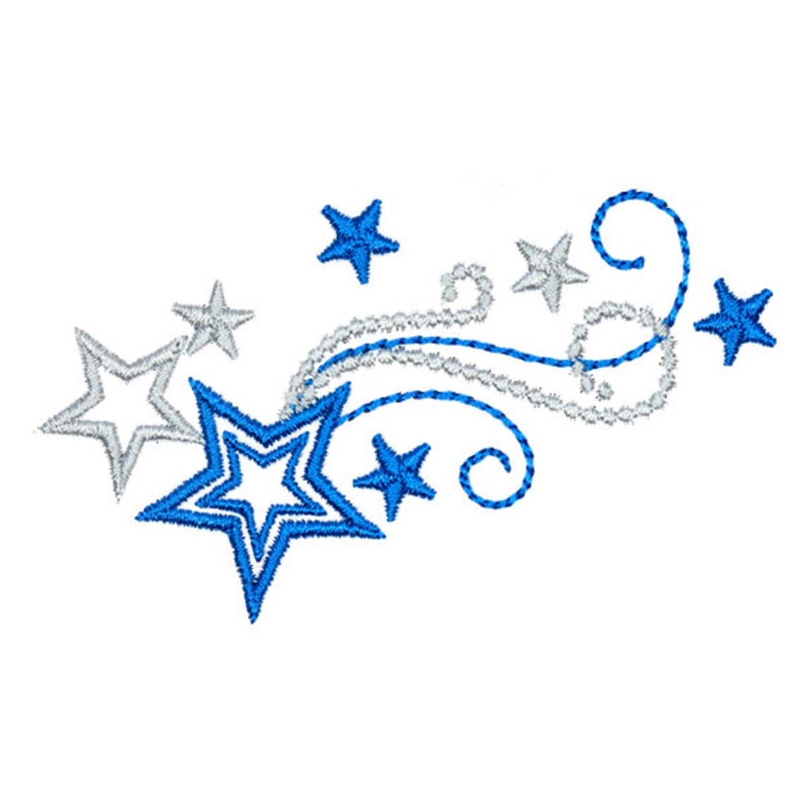 Swirly Stars Embroidery Design Instant Download - Etsy