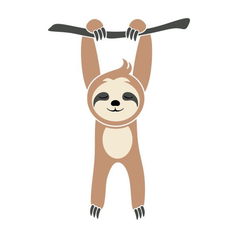 Hanging Sloth Cuttable Design PNG DXF SVG & Eps File for - Etsy
