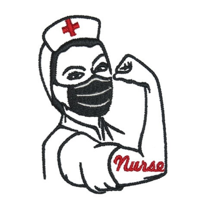 Strong Nurse Embroidery Design Instant Download | Etsy