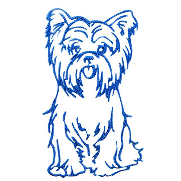 Yorkshire Terrier Dog Yorkie Embroidery Design Instant | Etsy
