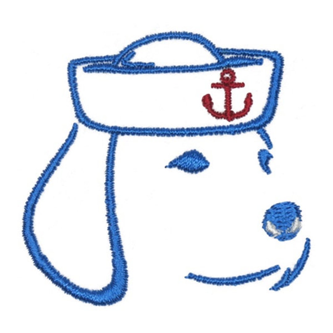 Sailor Dog Embroidery Design Instant Download - Etsy