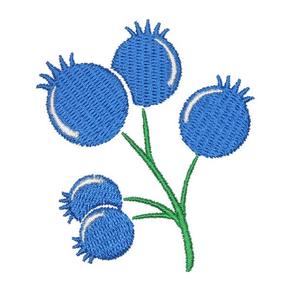 Blueberry Embroidery Design Instant Download | Etsy
