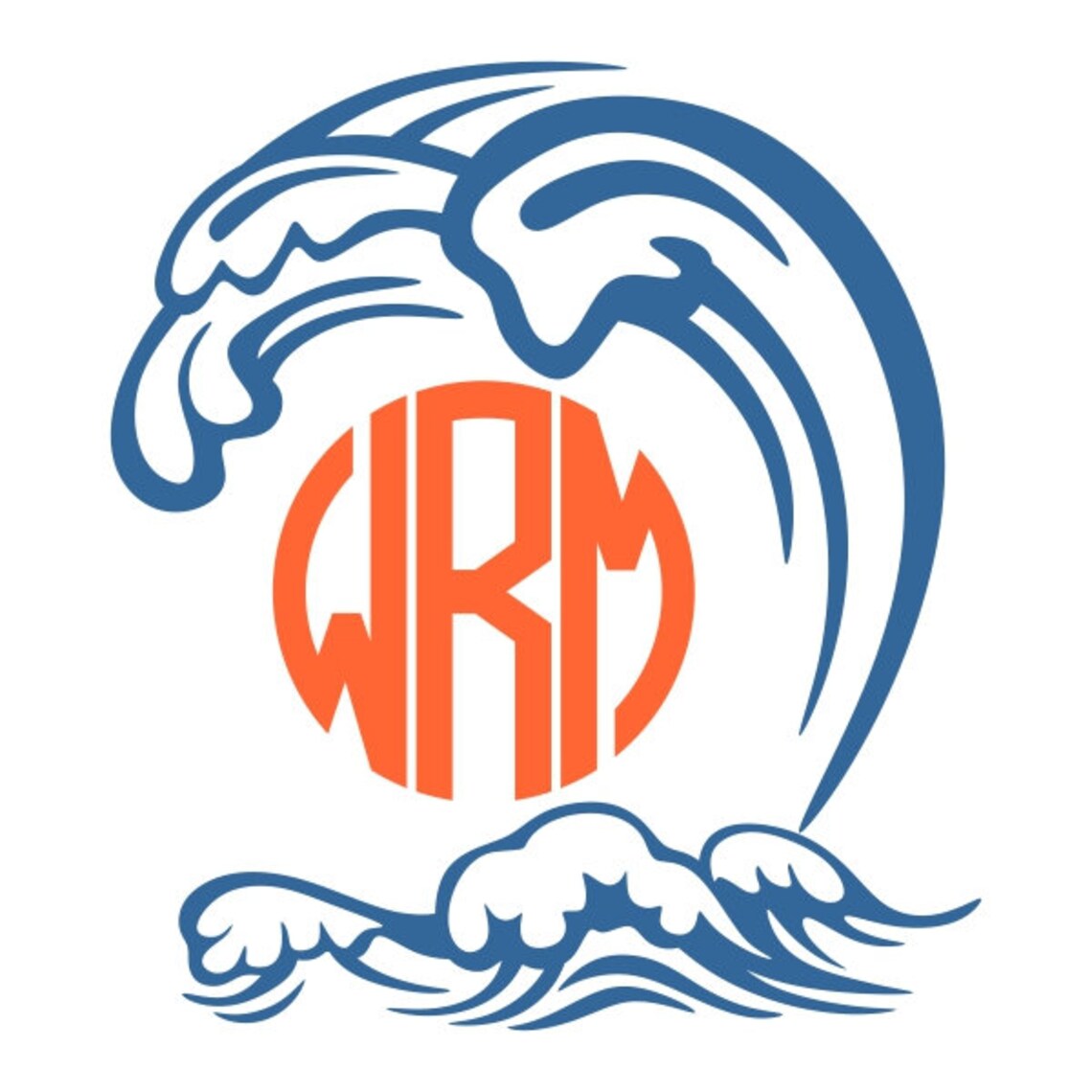 Wave Frame Cuttable Design PNG DXF SVG & Eps File for | Etsy