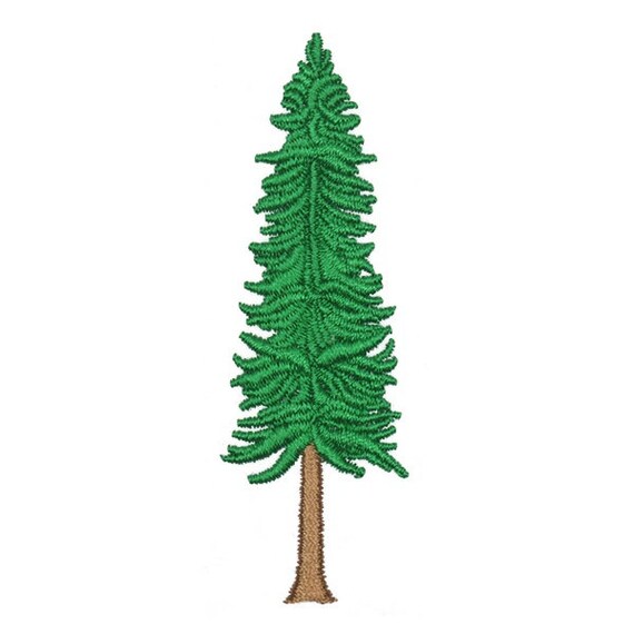 Redwood Tree Embroidery Design Instant Download - Etsy
