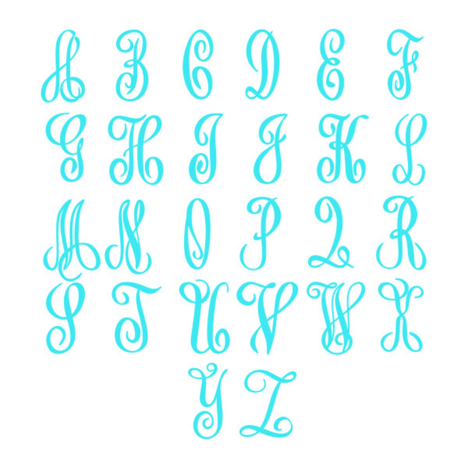 Victor Monogram Truetype Font Keyboard Typeable OTF TTF - Etsy