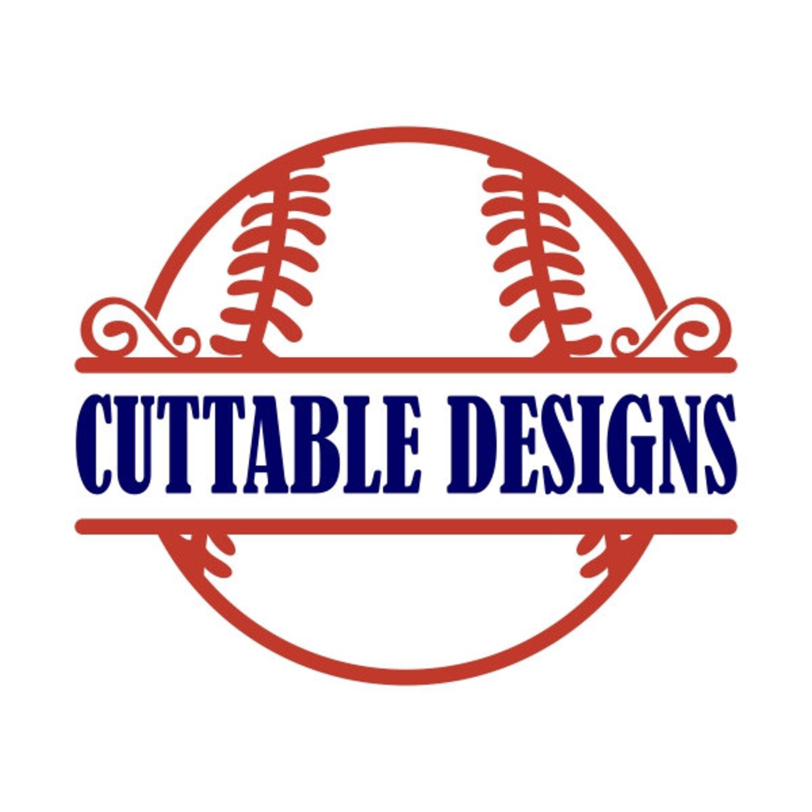 Baseball Split Cuttable Design PNG DXF SVG & Eps File for - Etsy