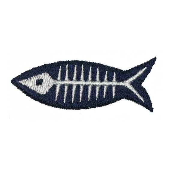 Fish Bones Embroidery Design Instant Download | Etsy