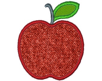 Apple Applique Embroidery Design INSTANT DOWNLOAD - Etsy
