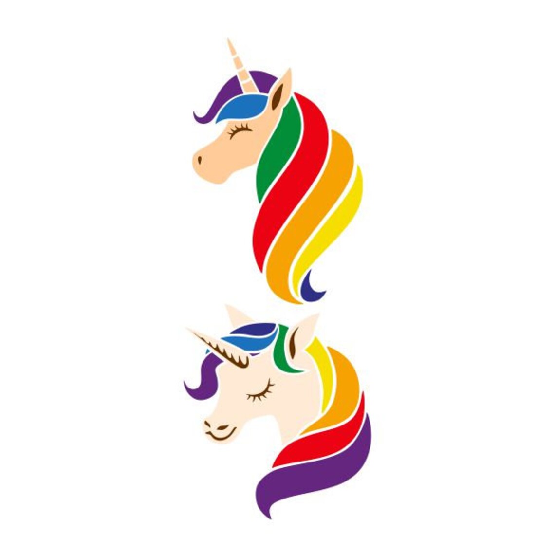 Rainbow Unicorn Cuttable Design PNG DXF SVG & Eps File for - Etsy