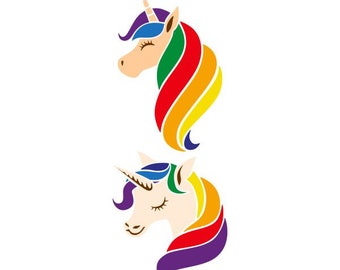 Rainbow Unicorn Cuttable Design SVG PNG DXF & Eps Designs Cricut Cameo ...