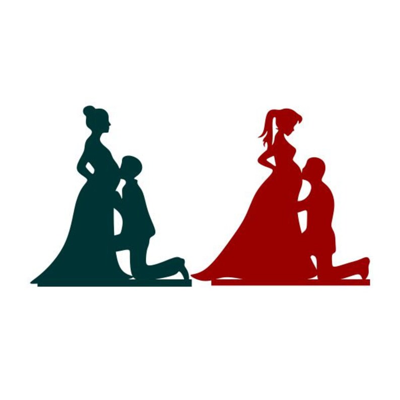 Pregnant Bride and and Groom Cuttable Design PNG DXF SVG & Eps - Etsy