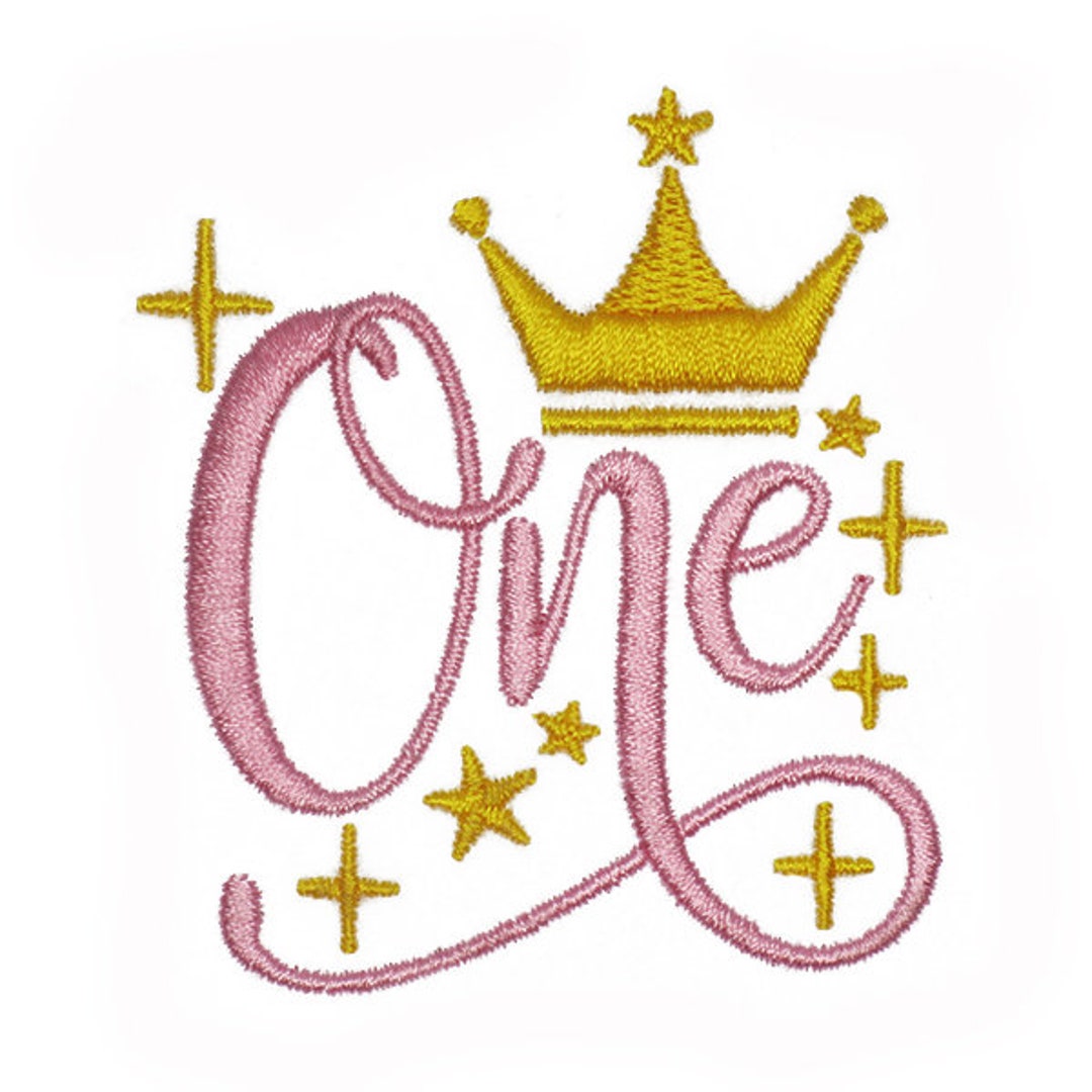 Crown Number Embroidery Design INSTANT DOWNLOAD - Etsy