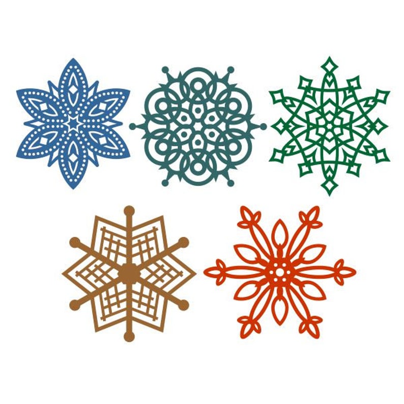 Snowflake Pack Cuttable Design PNG DXF SVG & Eps File for - Etsy