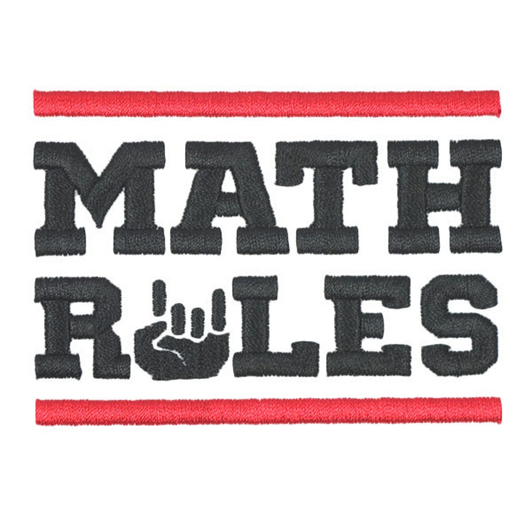Math Rules Embroidery Design Instant Download - Etsy