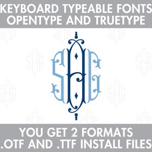 Royal Diamond Monogram Truetype Font Keyboard Typeable OTF TTF Install ...