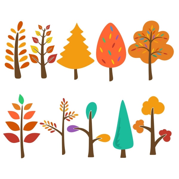 Autumn Tree Pack Cuttable Design PNG DXF SVG & Eps File for - Etsy