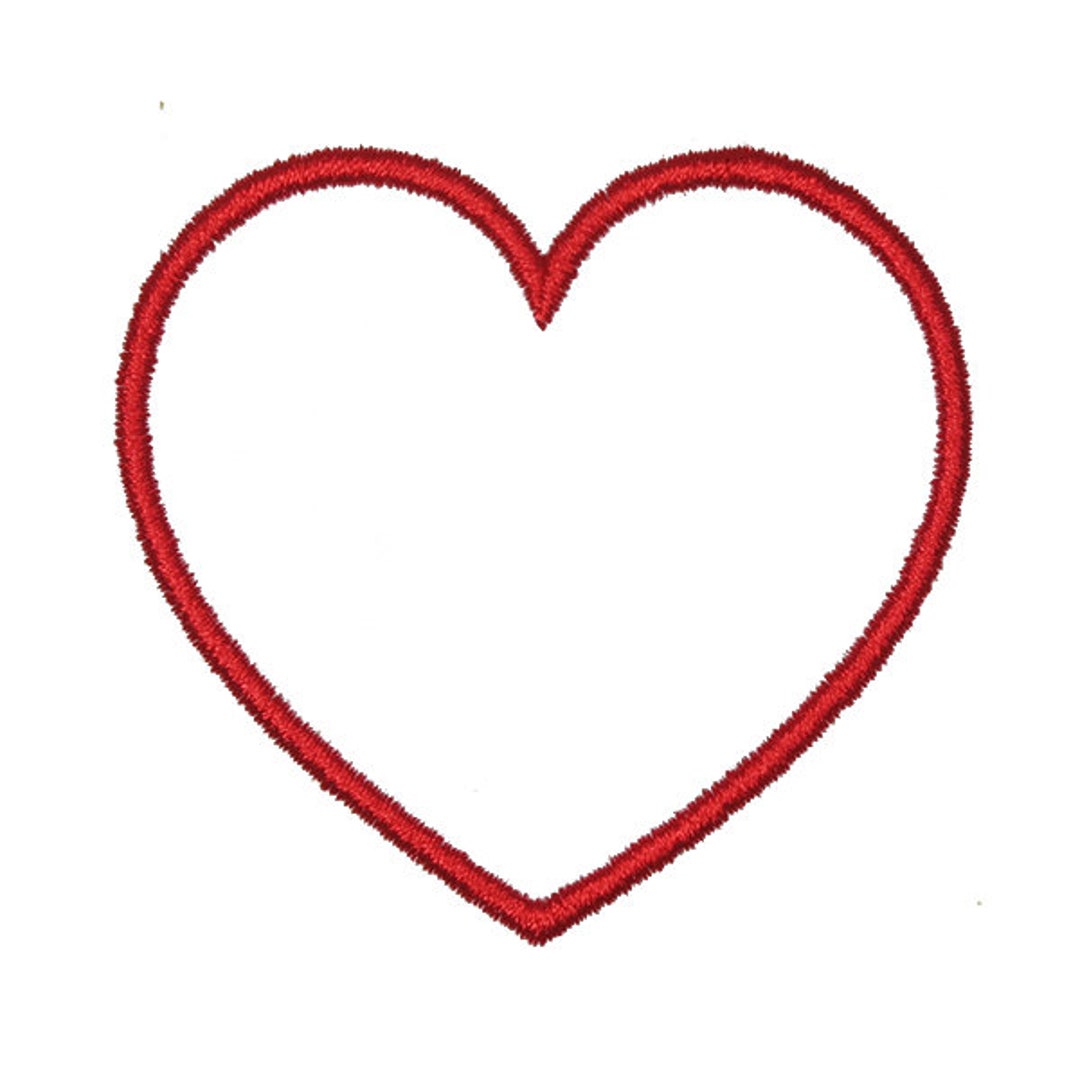 Heart Applique Embroidery Design Instant Download - Etsy