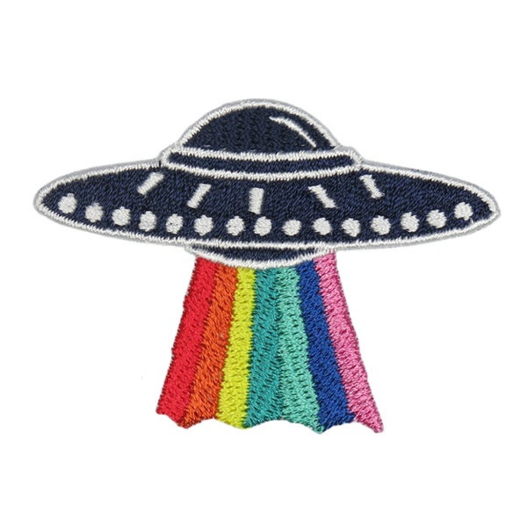 Rainbow UFO Embroidery Design Instant Download - Etsy