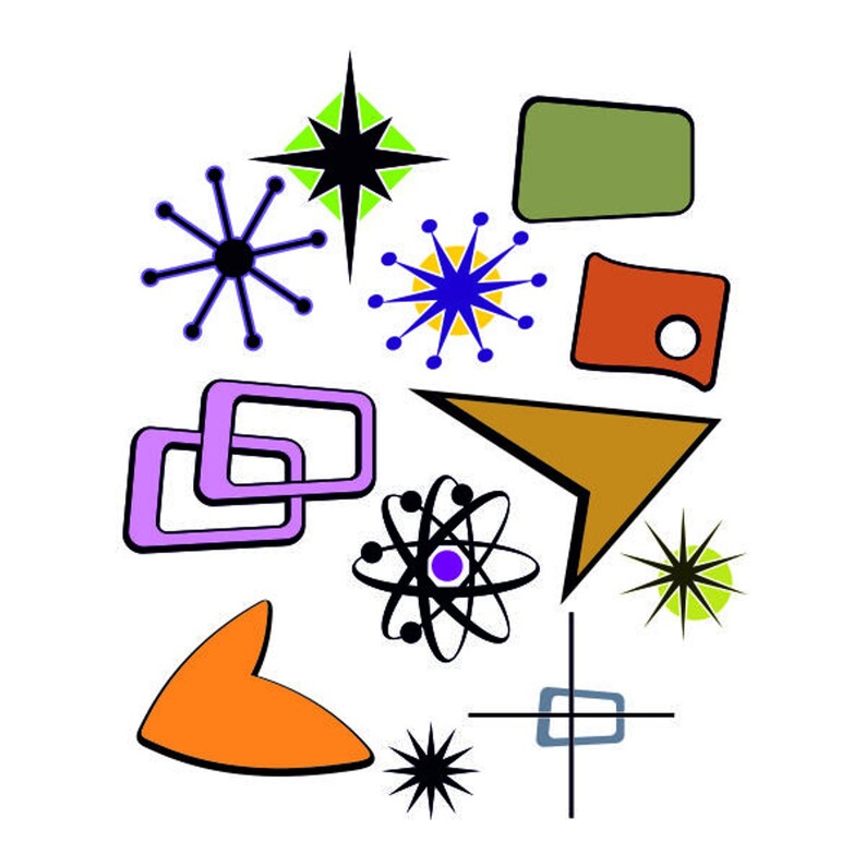 Retro Signs Atom Cuttable Design PNG DXF SVG & Eps File for - Etsy