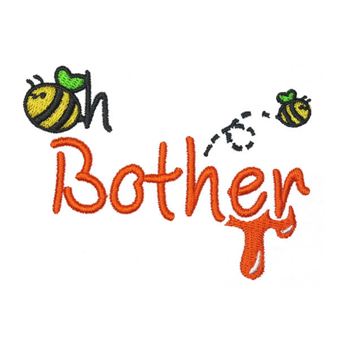 Oh Bother Hunny Bear Machine Embroidery Design INSTANT DOWNLOAD Pes Dst ...