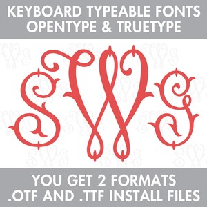 Arabesque Monogram Truetype Font Keyboard Typeable OTF TTF Install ...