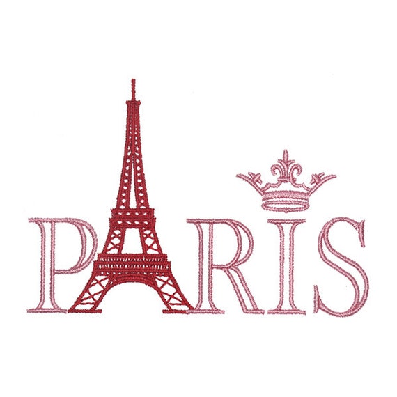 Paris Art Embroidery Design Instant Download | Etsy