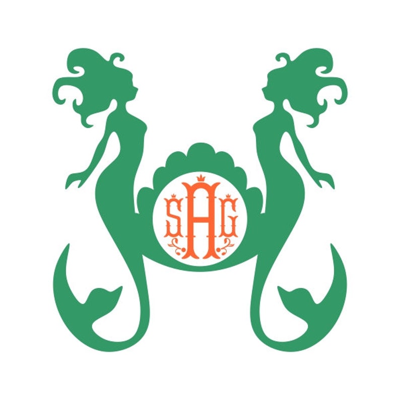 Mermaid Frame Cuttable Design PNG DXF SVG & Eps File for | Etsy