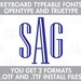 Bain Monogram Truetype Font Keyboard Typeable OTF TTF Install - Etsy