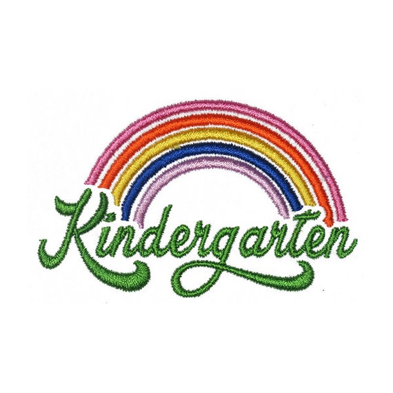 Kindergarten Rainbow Embroidery Design Instant Download | Etsy