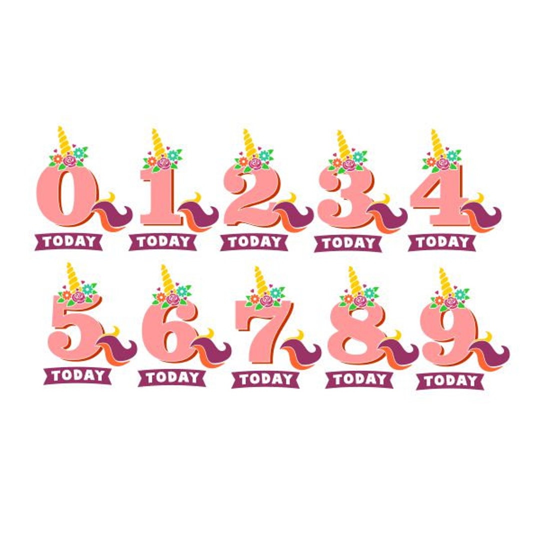 Unircorn Number Cuttable Design PNG DXF SVG & Eps File for Silhouette ...