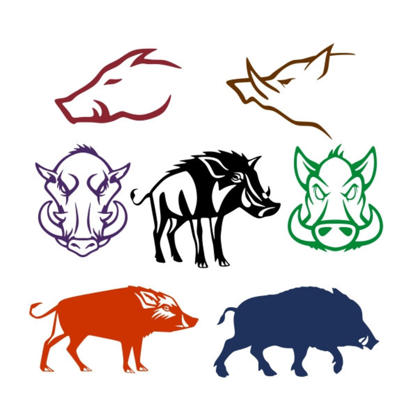 Boar Pack Cuttable Design PNG DXF SVG & Eps File for - Etsy