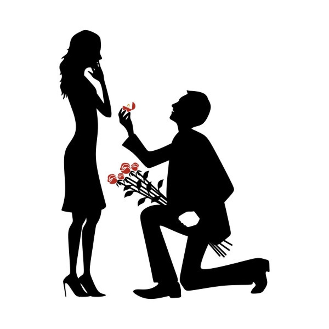 Proposal Couple Cuttable Design PNG DXF SVG & Eps File for - Etsy