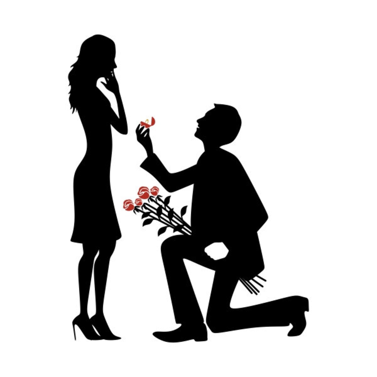 Proposal Couple Cuttable Design PNG DXF SVG & Eps File for - Etsy