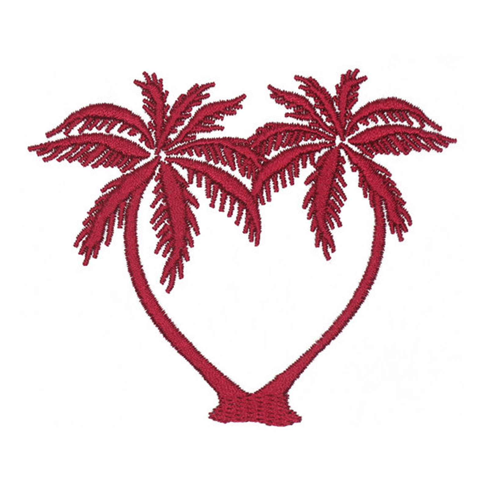 Heart Palm Trees Embroidery Design INSTANT DOWNLOAD - Etsy