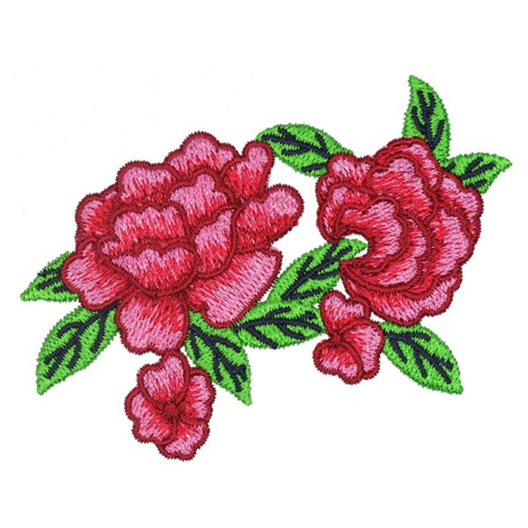 Rose Flowers Embroidery Design Instant Download - Etsy