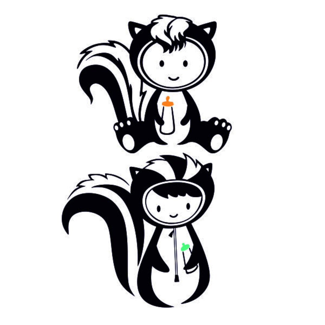 Little Skunk Cuttable Design PNG DXF SVG & Eps File for Silhouette ...