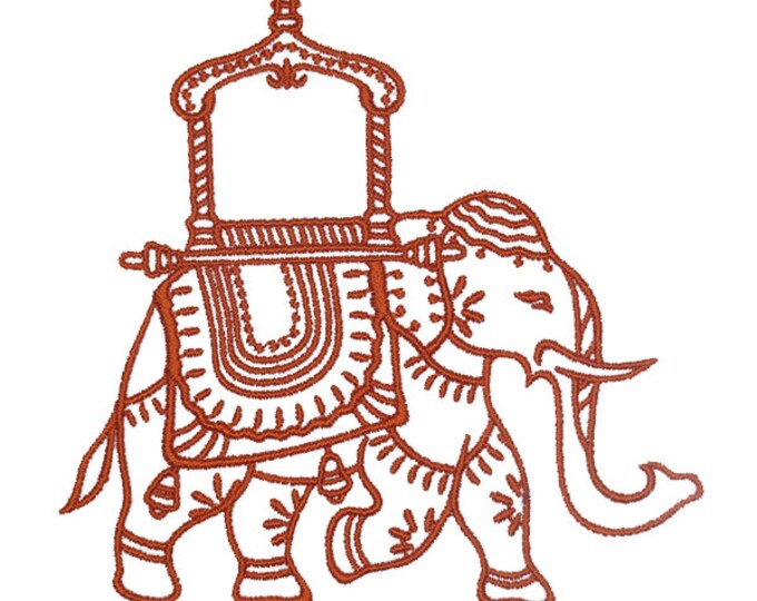 Indian Elephant Embroidery Design INSTANT DOWNLOAD - Etsy