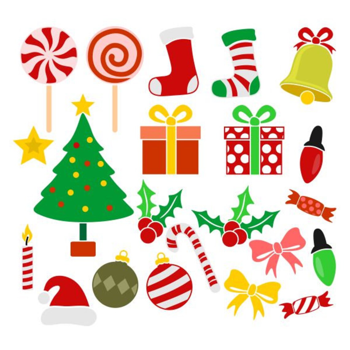 Decoración de calcomanía de Navidad Diseño cuttable PNG DXF - Etsy España