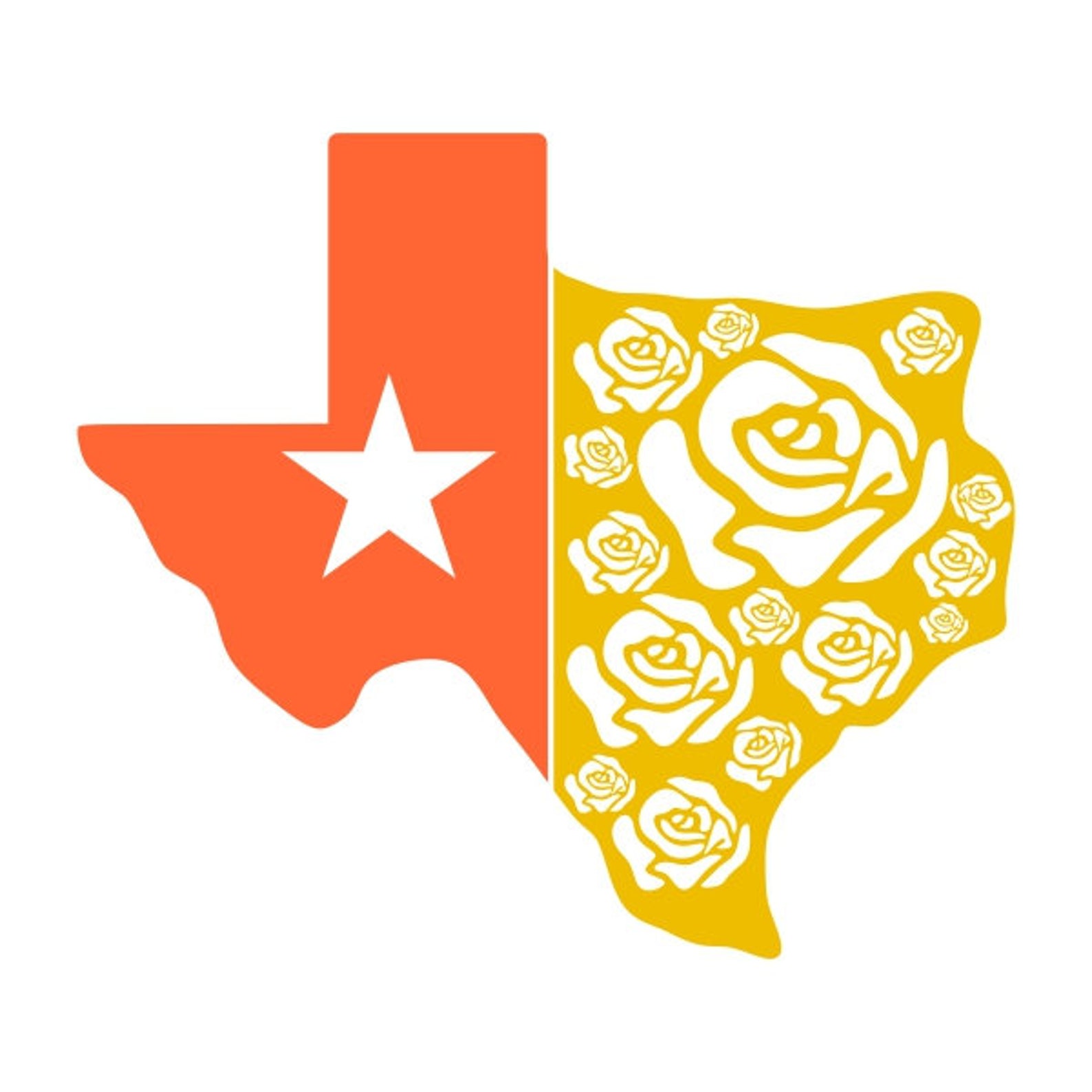 Rose of Texas Cuttable Design PNG DXF SVG & Eps File for - Etsy
