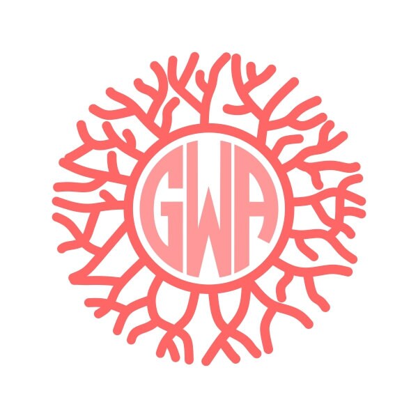 Coral Frame Cuttable Design PNG DXF SVG & Eps File for - Etsy
