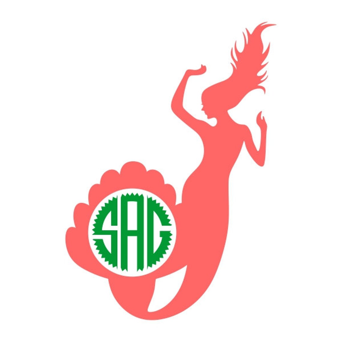 Mermaid Frame Cuttable Design PNG DXF SVG & Eps File for | Etsy