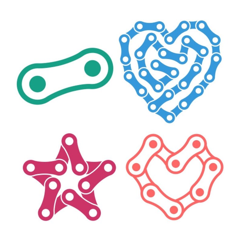 Bike Chain Cuttable Design PNG DXF SVG & Eps File for - Etsy UK