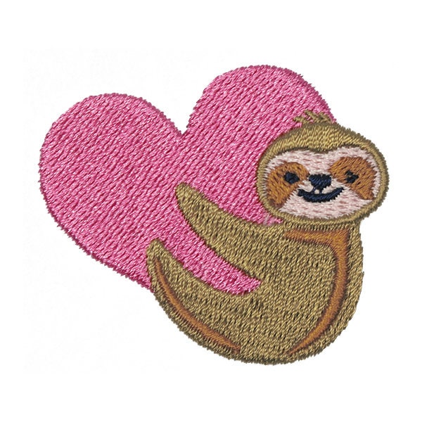 Valentine Sloth Machine Embroidery Design INSTANT DOWNLOAD | Etsy