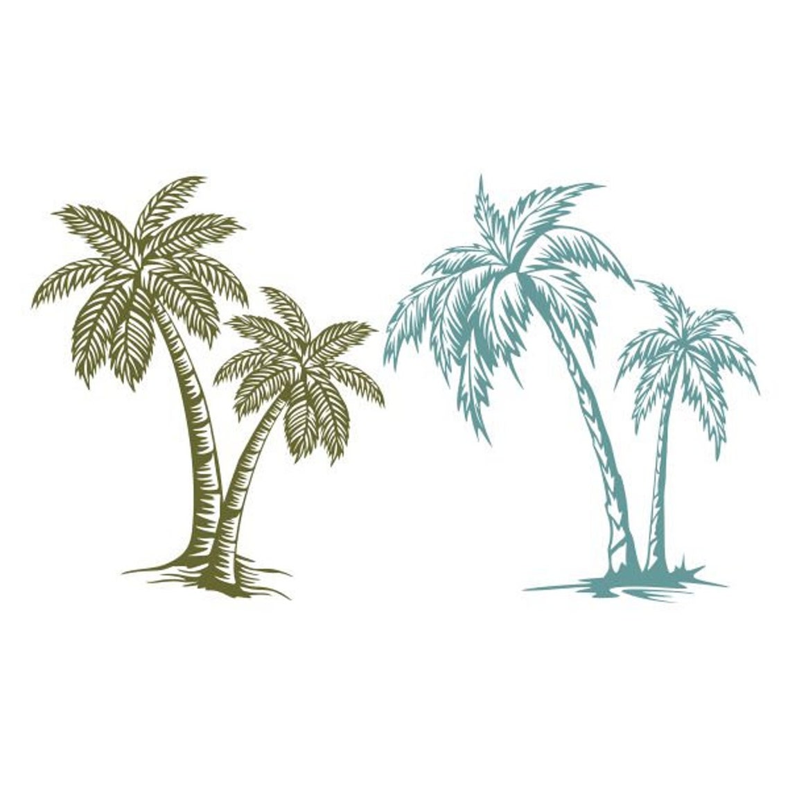 Palm tree island Cuttable Design PNG DXF SVG & eps File for | Etsy