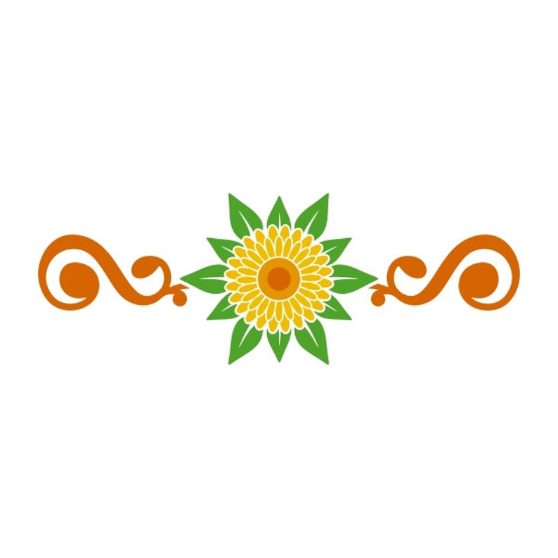 Sun Flower Cuttable Design PNG DXF SVG & Eps File for - Etsy