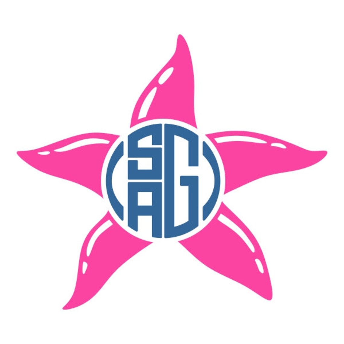 Starfish Frame Cuttable Design PNG DXF SVG & Eps File for | Etsy