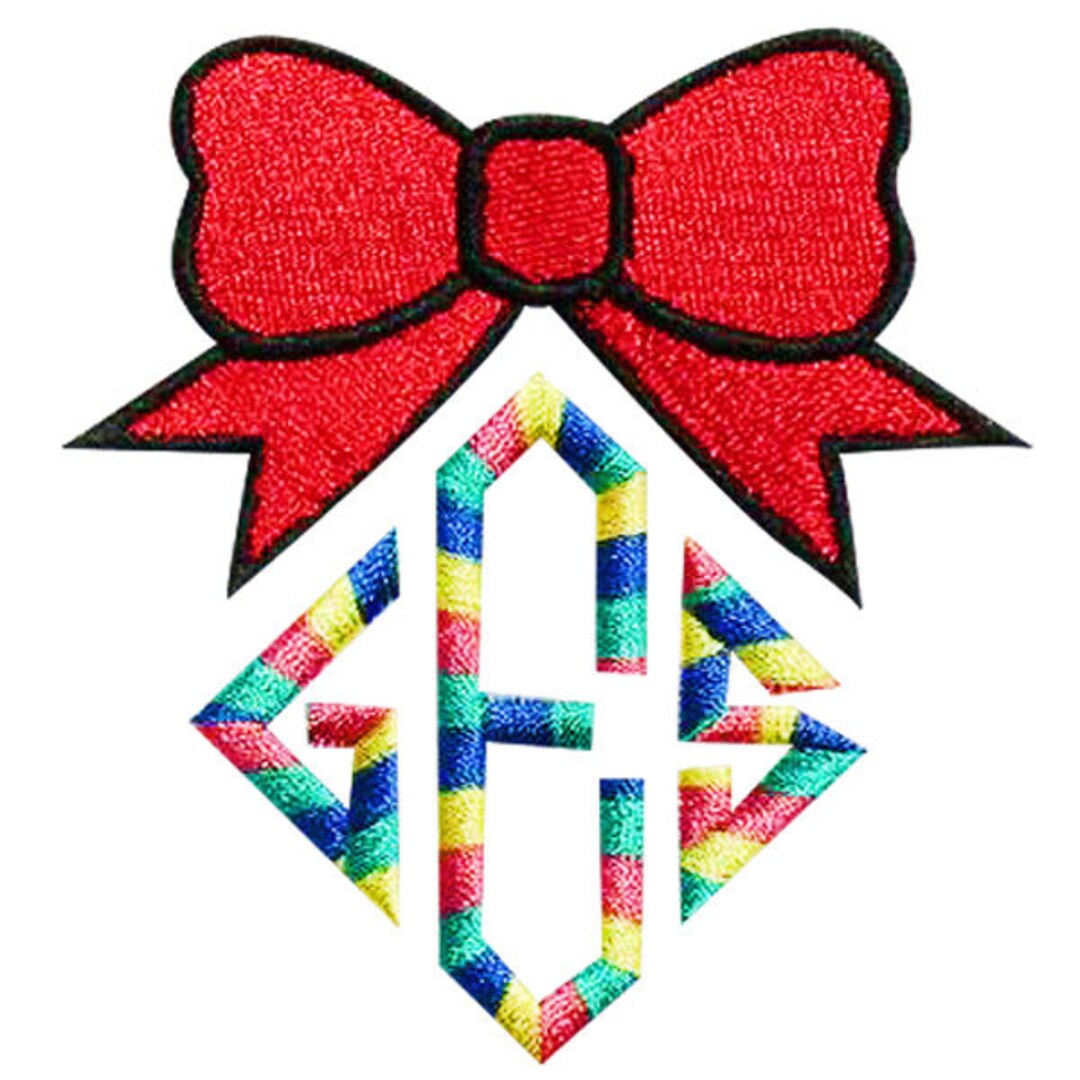 Bow Triangle Frame Embroidery Designs Instant Download - Etsy